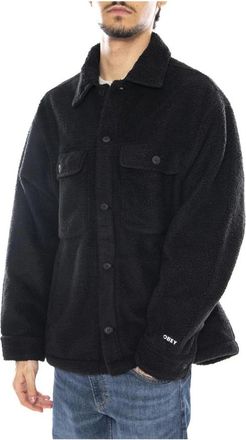 Obey Homme, Vestes, Noir, Taille: L Giacca camicia leggera