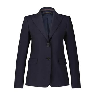 Windsor Femme, Vestes, Bleu, Taille: 44 FR Élégant Blazer en Laine Stretch