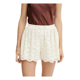Twinset Shorts oeillet - Femme - Shorts - Beige - Taille: 44 FR