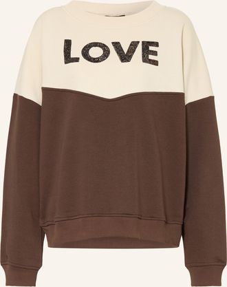 Miss Goodlife Miss Goodlife Sweatshirt Mit Pailletten braun