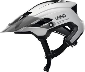 ABUS Mountainbike-Helm MonTrailer - Robuster Fahrradhelm f&uuml;r den Gel&auml;ndeeinsatz - Unisex - Wei&szlig;, Gr&ouml;&szlig;e M