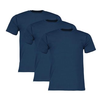 Fruit Of The Loom Heavy Cotton Tee Shirt 3er-Pack Herren, Blau (Navy), XXL