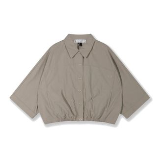 10 Days Wide Crinkle Jacket - - Jackets - Damen - Grau - S