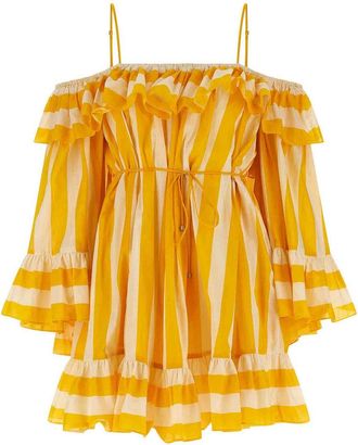 Zimmermann Robe Au Genou - Jaune