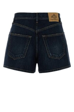 Prada Classic Denim Shorts - Navy