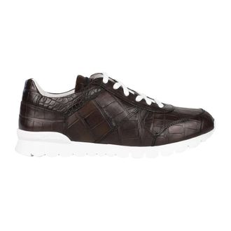 Kiton Homme, Chaussures, Brun, Taille: 41 EU Baskets en cuir de crocodile