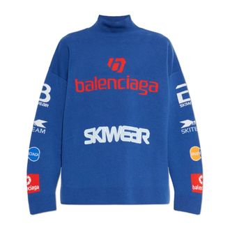 Balenciaga Wollpullover aus der Skiwear-Kollektion - - Knitwear - Herren - Blau - S