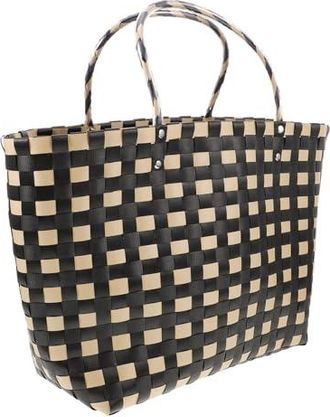 Yarnow Panier &agrave; Provisions En Rotin Tress&eacute; &agrave; La Main Grand Format Pvc Fonctionnel Paquet Fourre-tout Femme March&eacute; Plage &Eacute;t&eacute; L&eacute;ger Et Spacieux