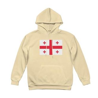 Generic Sweatshirts &Agrave; Capuche Mode Femmes Doublure Polaire Manches Longues Vintage Lacets Sweatshirts G&eacute;orgie Drapeau Imprim&eacute; Chemises Cordon Hoodie Hauts pou