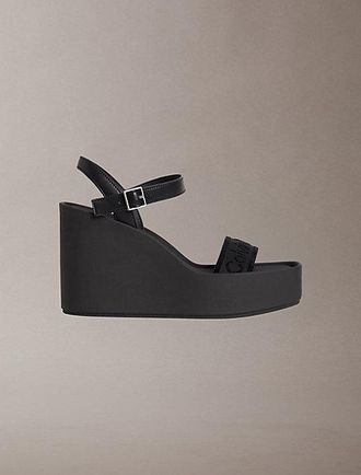 Calvin Klein Melia - Plateau-wedges Mit Logo - Triple Black - Damen - EU 36