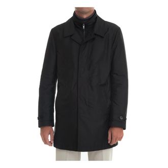Fay Hightech Morgenmantel mit Rei&szlig;verschluss - - Coats - Herren - Schwarzk - 3XL