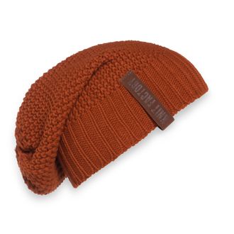 Knit Factory Coco Mütze - Strickmütze für Damen und Herren - Slouch Beanie - Wintermütze mit Wolle - Hochwertige Qualität - Terra