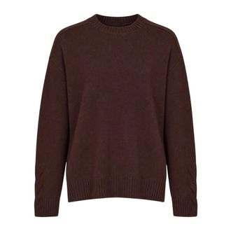 Kaos Kaos - Pull en maille &agrave; col rond - Femme - Pulls - Brun - Taille: 42 FR