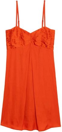 Zadig&Voltaire Femme, Robes, Orange, Taille: 40 FR Vestido Tirantes Satin Corto
