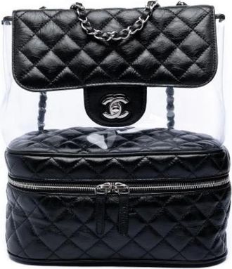 Chanel Sac bandouli&egrave;re vintage pr&eacute;-poss&eacute;d&eacute; - Femme - Pre-owned - Noir - Taille: ONE Size