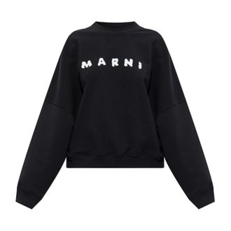 Marni Sweatshirt mit Logo - - Sweatshirts & Hoodies - Damen - Schwarzk - XS