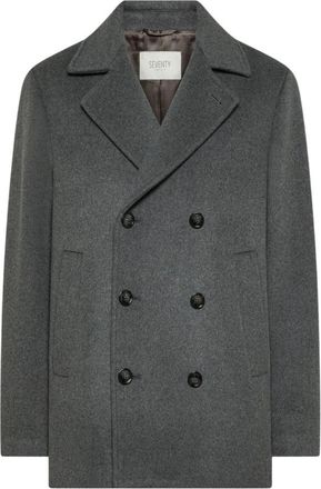 Seventy Cappotto Panno Double - - Coats - Herren - Grau - 3XL