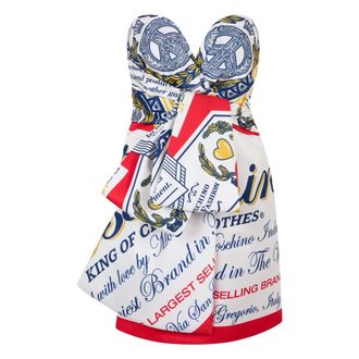 Moschino Mini-robe imprim&eacute;e &agrave; encolure en coeur - Femme - Robes - Multicolore - Taille: 36 FR