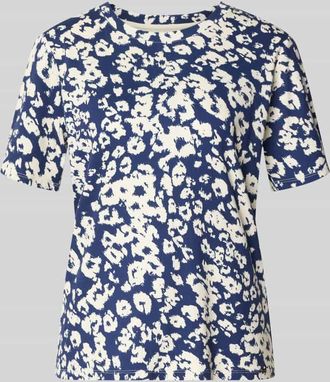 Marc Cain T-Shirt im Allover-Look mit Rundhalsausschnitt