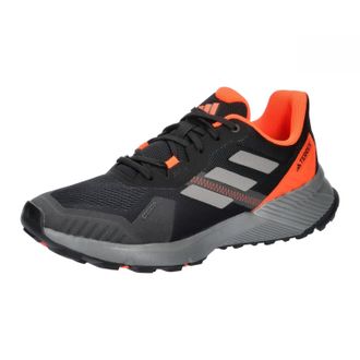 adidas Herren Terrex Soulstride Trail Running Shoes, core Black/Grey Four/solar red, 42 EU