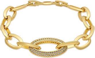Luxenter Armband aus brillantem Metall und Zirkonia-Legierung, verarbeitet in 18-karat-Gelbgold - Dave
