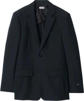 Burberry Homme, Vestes, Bleu, Taille: XL Blazer Tailleur Crois&eacute; Simple