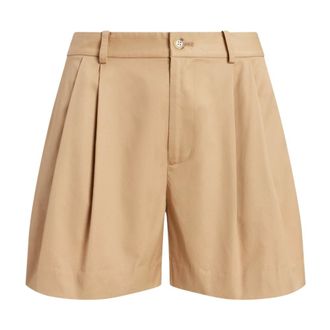 Ralph Lauren Femme, Shorts, Beige, Taille: 46 FR Haylill Short D&eacute;contract&eacute; Pliss&eacute;