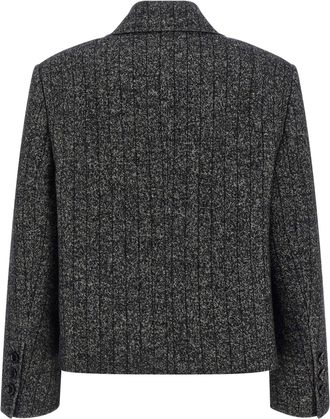 Dolce & Gabbana Double-Breasted Wool Blazer - Charcoal