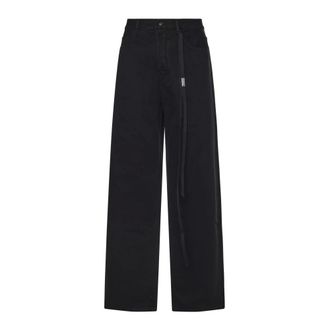 Ann Demeulemeester Homme, Pantalons, Noir, Taille: L Wide Pantalons