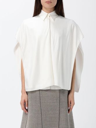 Bottega Veneta Chemise sans manches en pure soie avec col classique