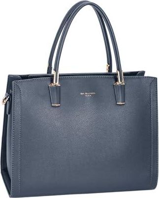 David Jones Paris - Sac Cabas Port&eacute; main Femme Ville - Sac &agrave; main Similicuir Taille Grande - 3 Compartiments - Chic El&eacute;gant Pratique (Bering Sea)