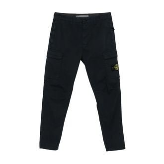 Stone Island Supima Cotton Cargo Hosen - - Trousers - Herren - Blau - W36