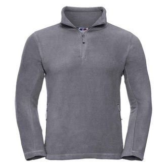 Russell Athletic Russell - Fleece-Oberteil mit kurzem Rei&szlig;verschluss f&uuml;r Herren - F&uuml;r Au&szlig;en (Grau)
