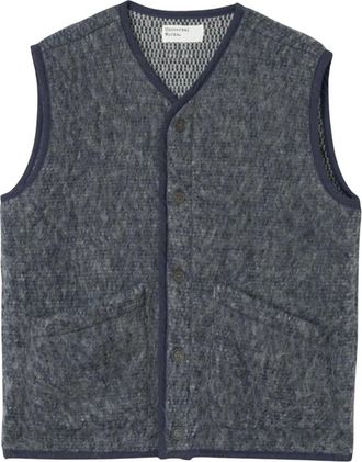 Universal Works Gilet Lancaster - Homme - Vestes - Bleu - Taille: S