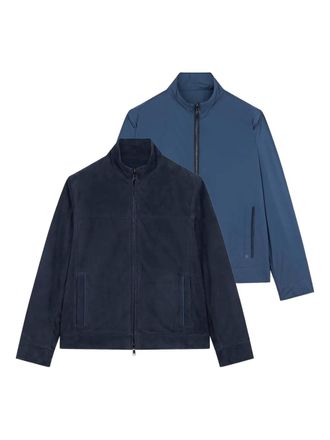 Paul & Shark veste en daim &agrave; design r&eacute;versible - Bleu