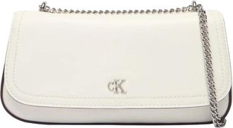 Calvin Klein Femme, Sacs, Blanc, Taille: ONE Size Monogram Flap Camera Bag