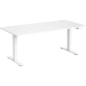 Vasagle Bureau Assis-debout, R&eacute;glable en hauteur, 180 x 80 cm, avec Port USB-C, Fonction M&eacute;moire 3 Hauteurs, Blanc
