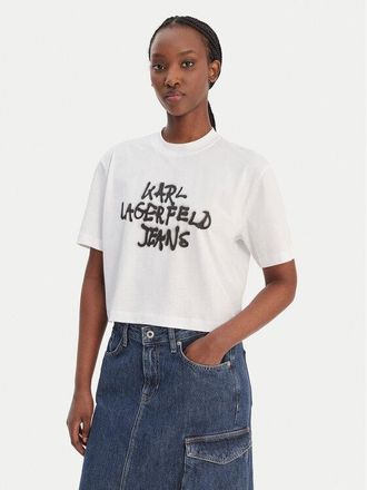 Karl Lagerfeld T-Shirt B1W17054 Wei&szlig; Relaxed Fit