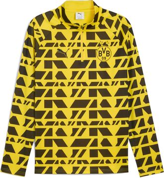 Puma Borussia Dortmund Aufw&auml;rmoberteil mit viertellangem Rei&Atilde;Yverschluss Herren, Accessoires, Gelb, 3XL