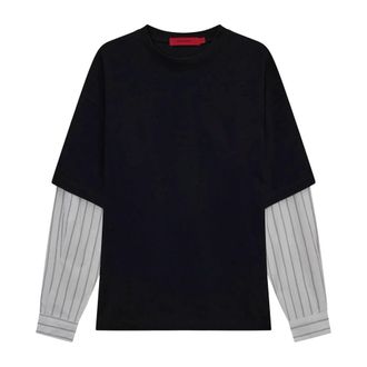 Acupuncture Layered L/s Type 2 Langarm-T-Shirt - - Tops - Herren - Schwarzk - XS