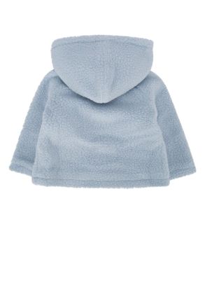 Stella McCartney Boys Felted Fleece Hooded Jacket Blue Polyester