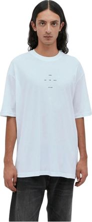 Song for the Mute Homme, Tops, Blanc, Taille: M T-shirt Oversize avec Imprim&eacute; Logo