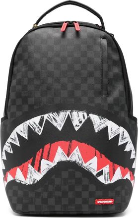 Sprayground shark-print backpack - Schwarz