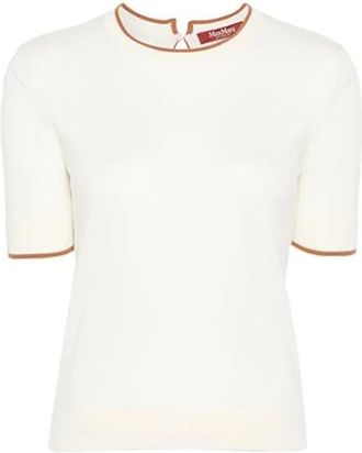 Max Mara Femme, Pulls, Blanc, Taille: 40 FR Agenda Knit