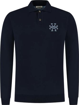 Jacob Cohen polo à logo imprimé - Bleu