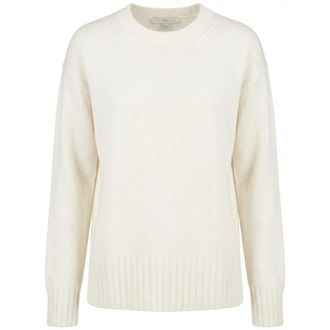 Malo Girocollo mit Rippstrick - - Knitwear - Damen - Beige - XS