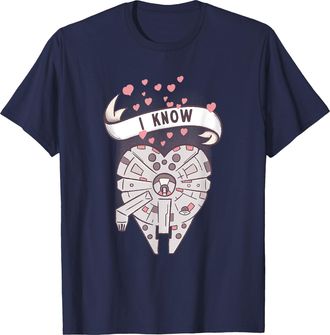Star Wars Millennium Falcon I Know Valentines Day T-Shirt T-Shirt