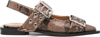 Ganni Femme, Chaussures, Brun, Taille: 40 EU Ballerines F&eacute;minines &agrave; Boucle