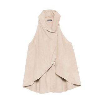 Emporio Armani Femme, Tops, Beige, Taille: 38 FR Hauts sans manches