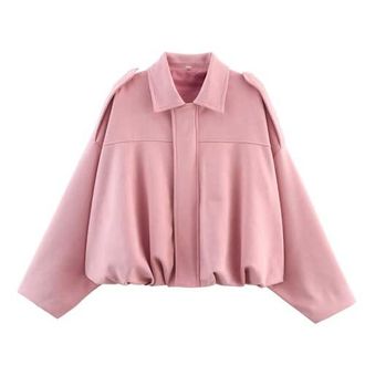 Generic 2026 Fausse veste pour femme Printemps Revers Manteau d&eacute;contract&eacute; surdimensionn&eacute; &agrave; manches longues Streetwear v&ecirc;tements dext&eacute;rieur, RD2., L